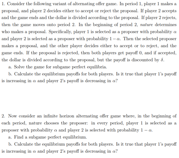 Solved 1. Consider the following variant of alternating | Chegg.com