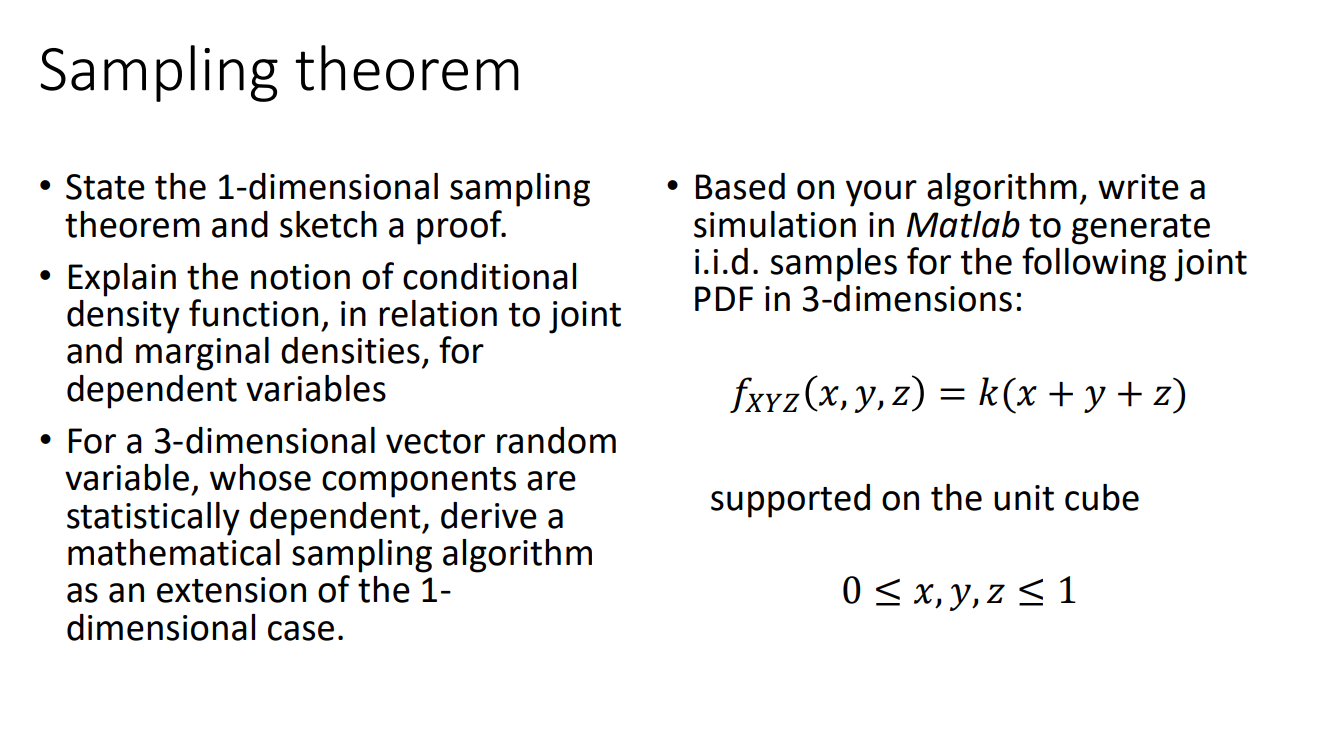 Solved • State the 1-dimensional sampling theorem and sketch | Chegg.com