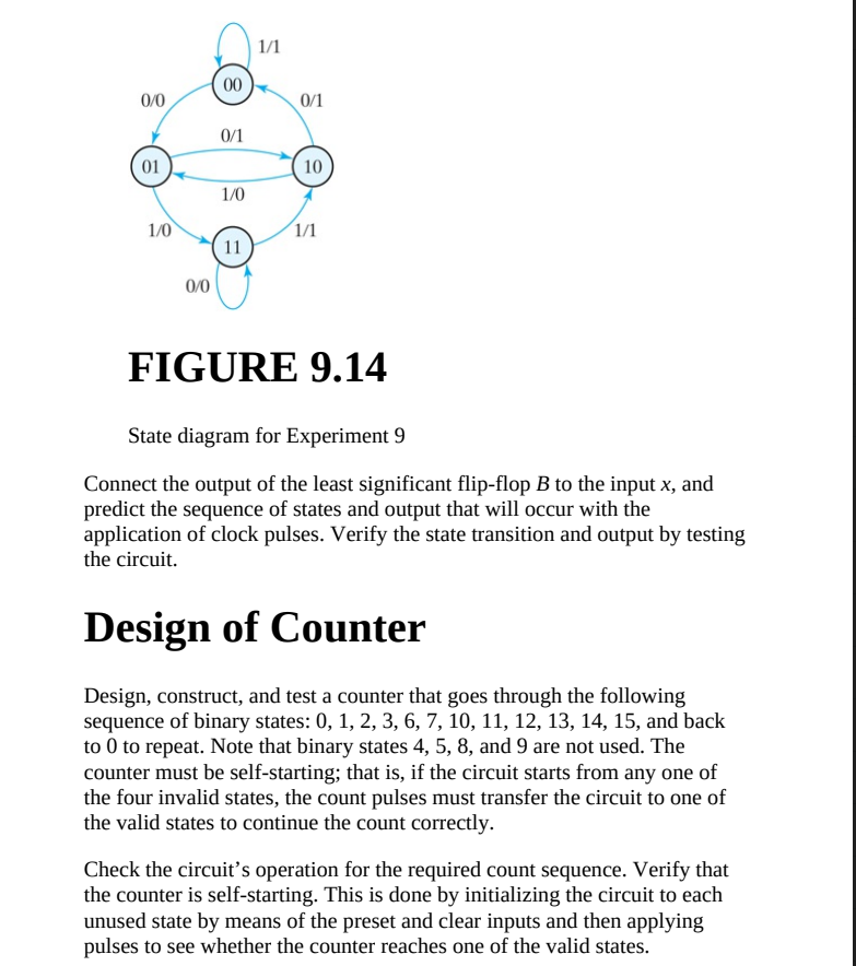 Solved 9.10 EXPERIMENT 9: SEQUENTIAL CIRCUITS In this | Chegg.com
