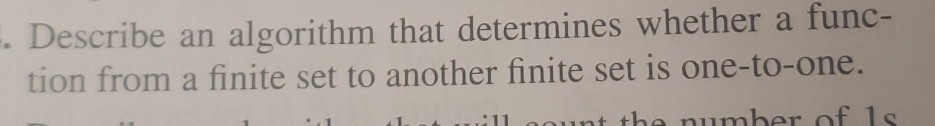 Solved Describe an algorithm that determines whether a func- | Chegg.com