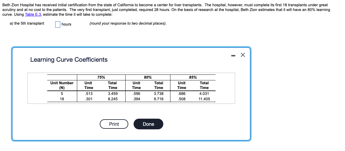 Solved curve. Using Table E.3, estimate the time it will | Chegg.com