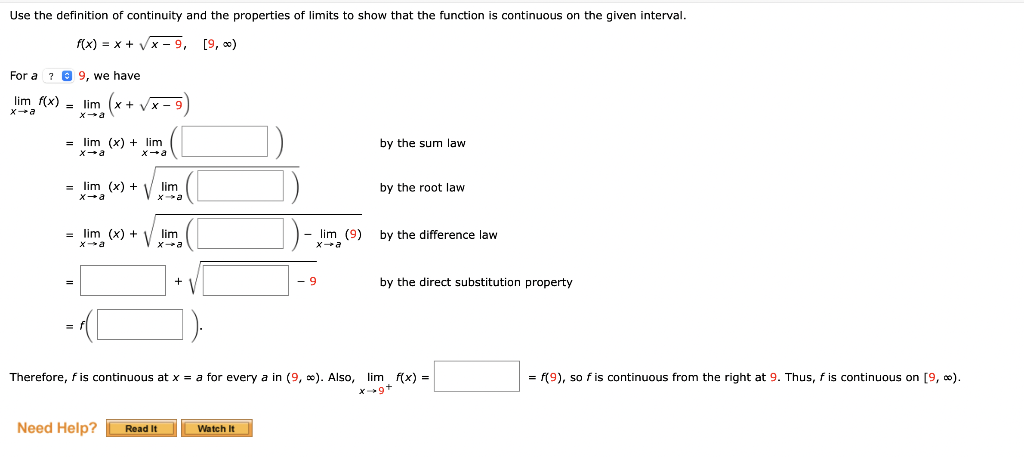 Solved Use The Definition Of Continuity And The Properties