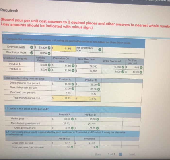 Solved The following data are for the two products produced | Chegg.com