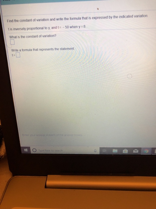 Solved Find the constant of variation and write the formula | Chegg.com