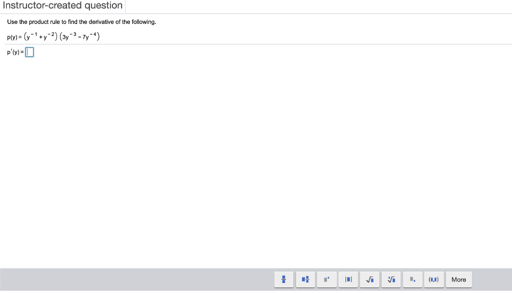 Solved Instructor-created question Use the product rule to | Chegg.com