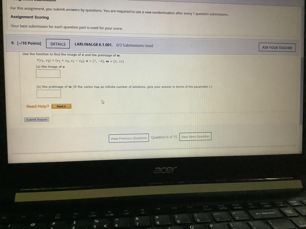 Solved For this assignment, you submit answers by questions. | Chegg.com