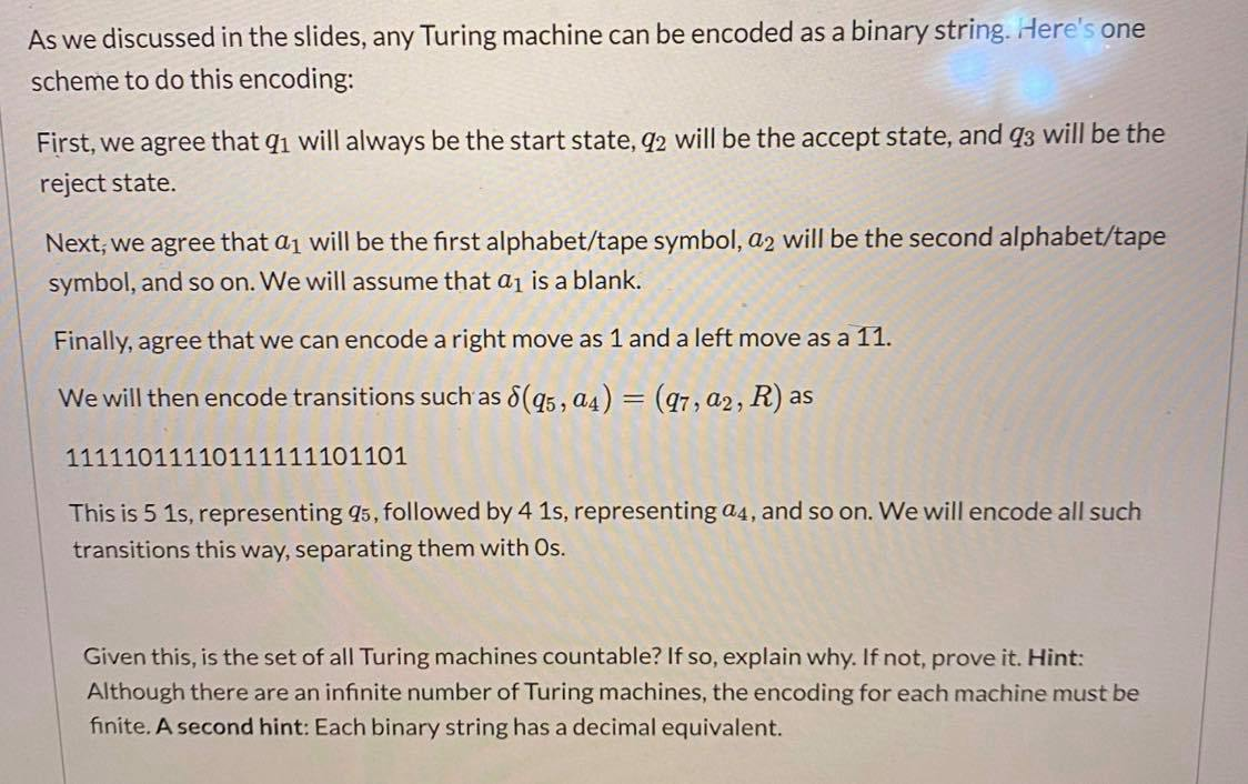 Solved As we discussed in the slides, any Turing machine can | Chegg.com