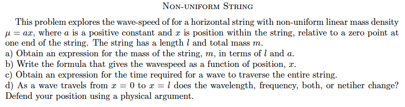 Solved NoN-UNIFORM STRING This problem explores the | Chegg.com