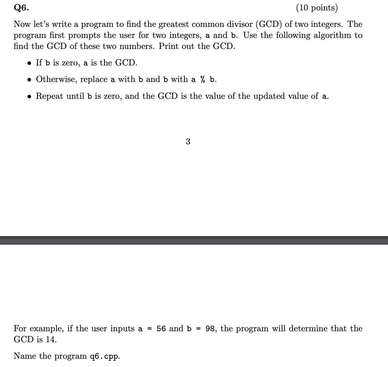 Solved Now let's write a program to find the greatest common | Chegg.com
