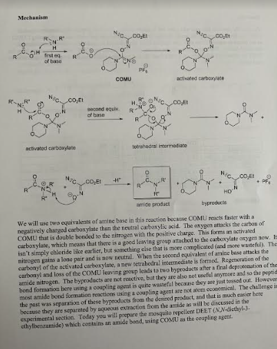 Mechanism COMU activated tarboxylete second eguiv. of | Chegg.com
