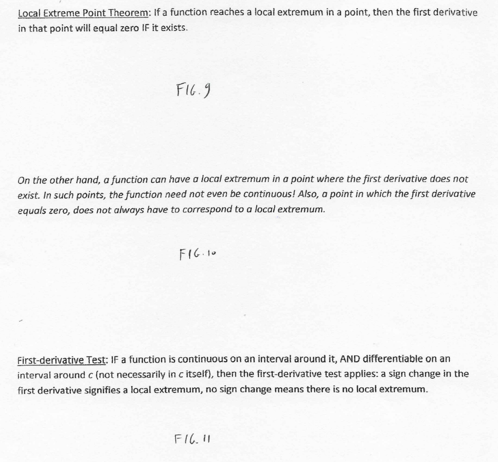 Solved Local Extreme Point Theorem: If a function reaches a | Chegg.com