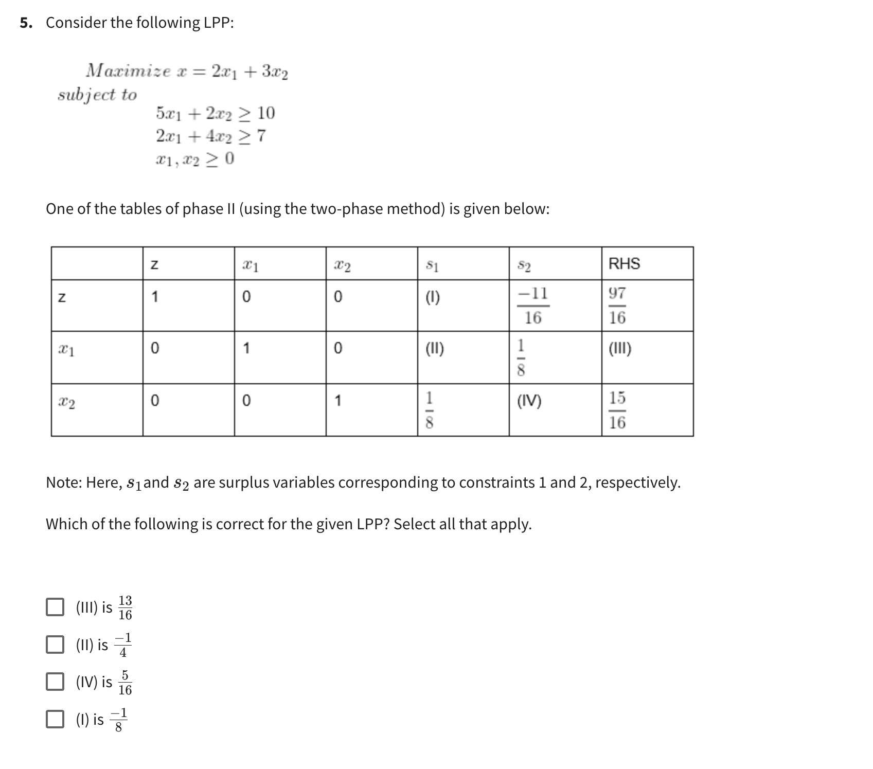 Solved Consider the following LPP:Maximize x=2x1+3x2subject | Chegg.com