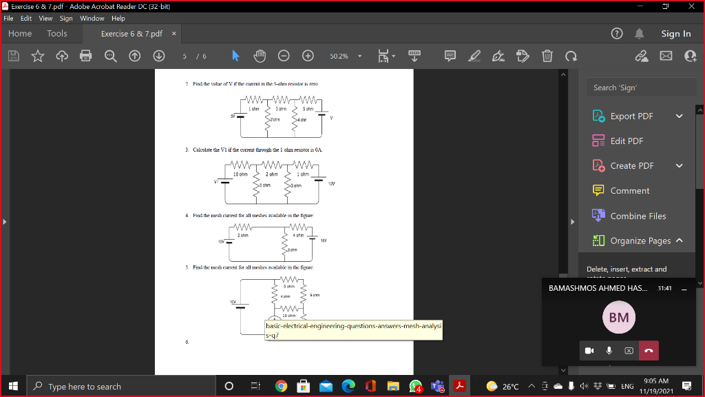 Solved х Exercise 6 & 7.pdf - Adobe Acrobat Reader DC | Chegg.com