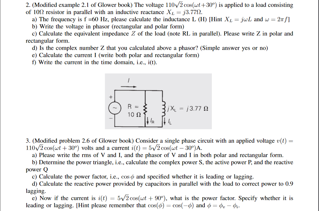 Solved = 2. (Modified example 2.1 of Glower book) The | Chegg.com