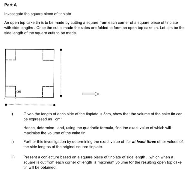 Solved Part A Investigate the square piece of tinplate. An | Chegg.com
