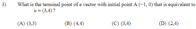Solved What is the terminal point of a vector with initial | Chegg.com
