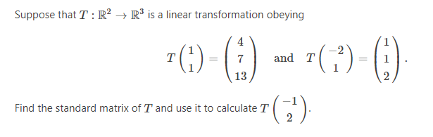 Solved Suppose that T : R2 + R3 is a linear transformation | Chegg.com