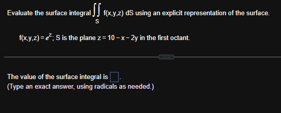 Solved Evaluate the surface integral ∬Sf(x,y,z)dS using an | Chegg.com