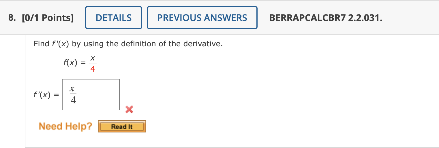 Solved Find f′(x) by using the definition of the derivative. | Chegg.com
