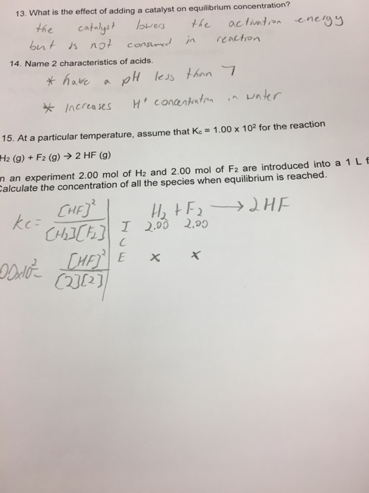 Solved 13. What is the effect of adding a catalyst on | Chegg.com