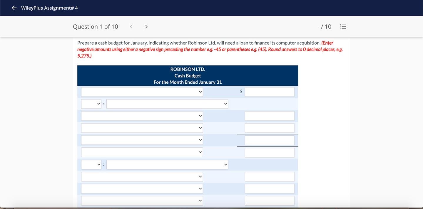 Solved + WileyPlus Assignment# 4 Question 1 of 10 - / 10 | Chegg.com