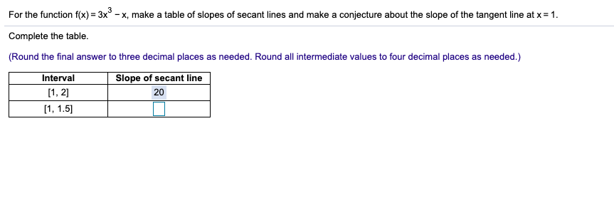 Solved For the function f(x) = 3x - x, make a table of | Chegg.com