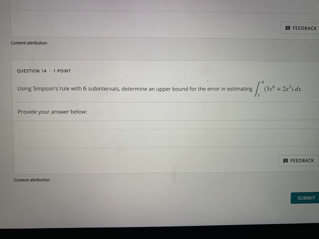 Solved FEEDBACK Content attribution QUESTION 14 . 1 POINT | Chegg.com