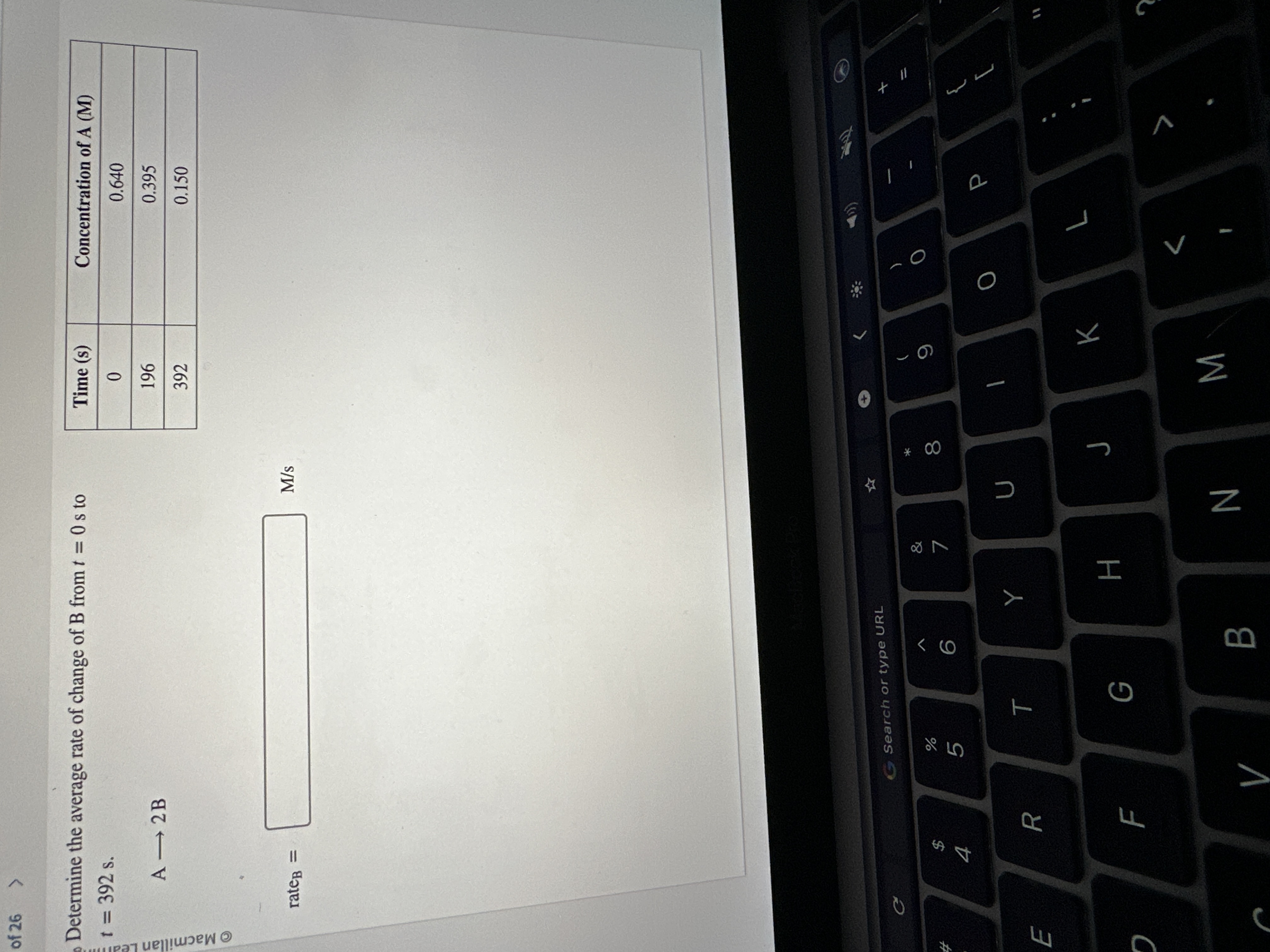 Solved Determine the average rate of change of B from t=0s | Chegg.com