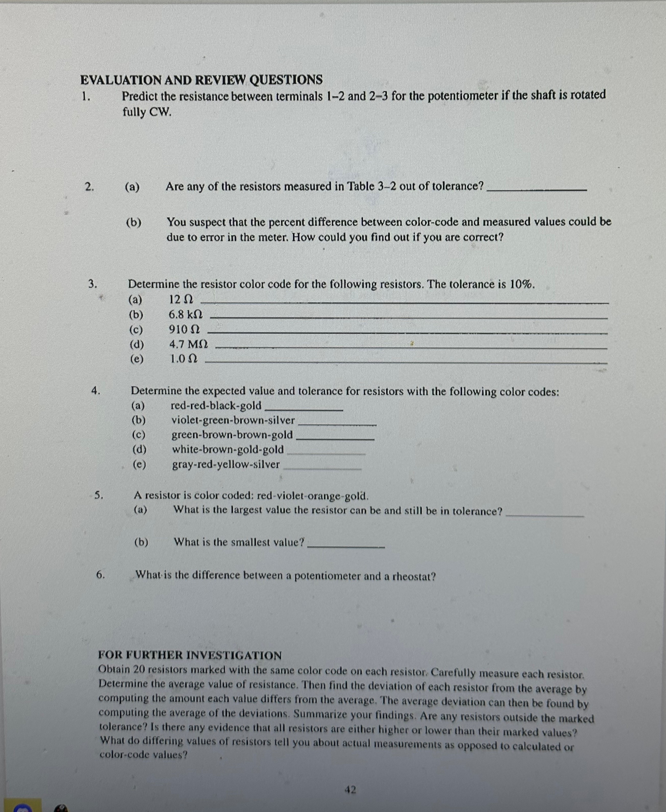 Solved EVALUATION AND REVIEW QUESTIONS 1. Predict the | Chegg.com