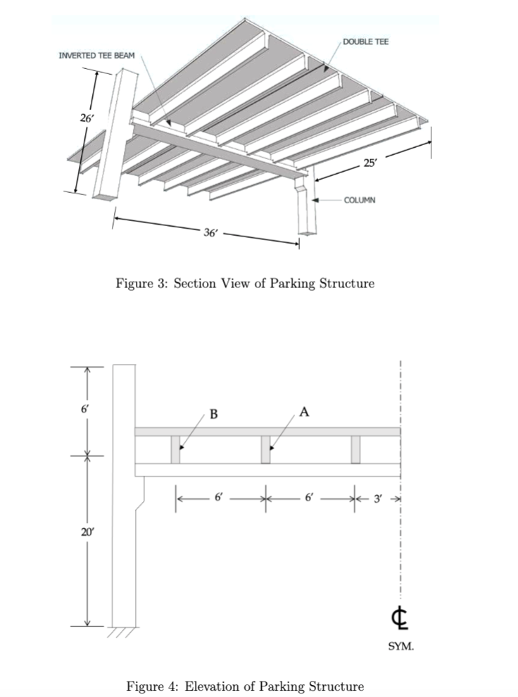 Solved A precast concrete parking structure is shown in | Chegg.com