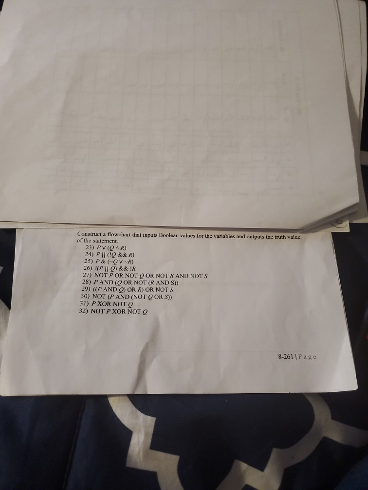 Solved Construct A Flowchart That Inputs Boolean Values For 6366
