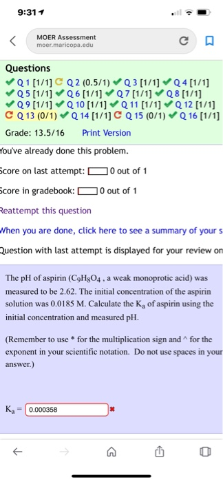 Solved 9:31 MOER Assessment moer.maricopa.edu Questions Q1 | Chegg.com