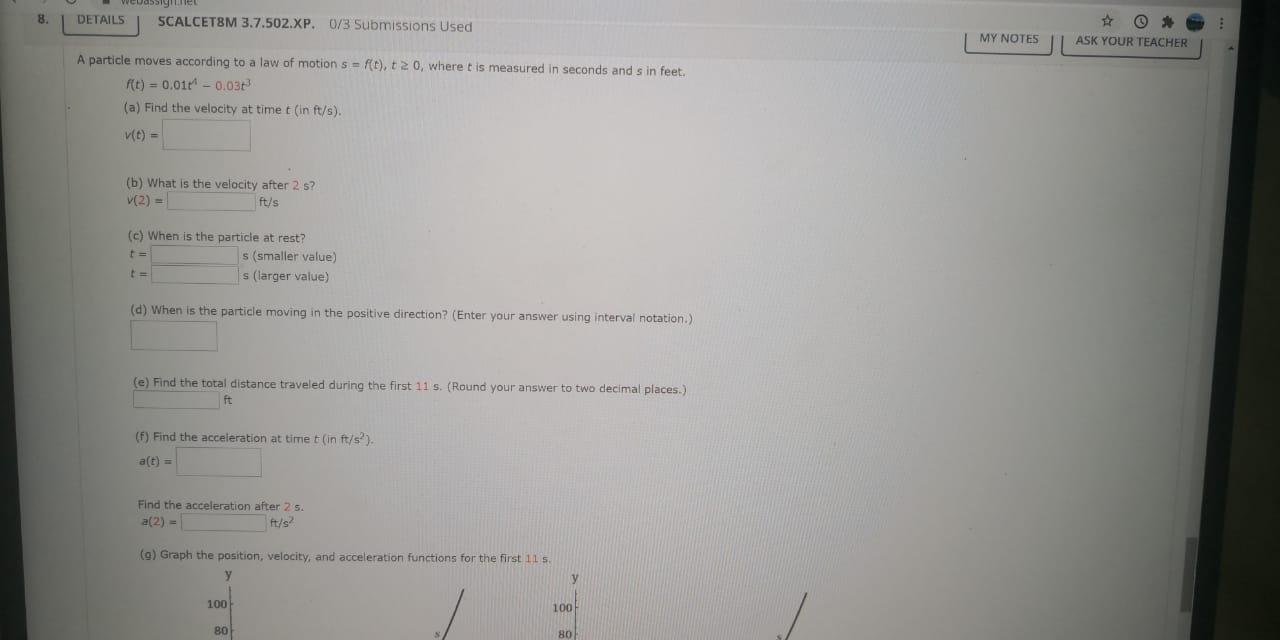 Solved 8. DETAILS SCALCETM 3.7.502.XP. 0/3 Submissions Used | Chegg.com