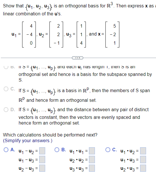Solved Show that {u1,u2,u3} is an orthogonal basis for R3. | Chegg.com
