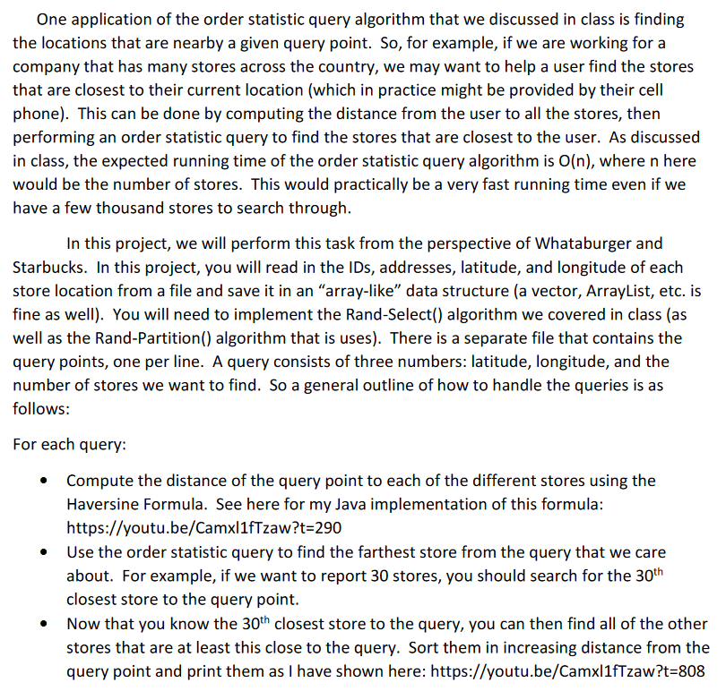 Solved Order Statistic Queriesmake A C Program That 0677