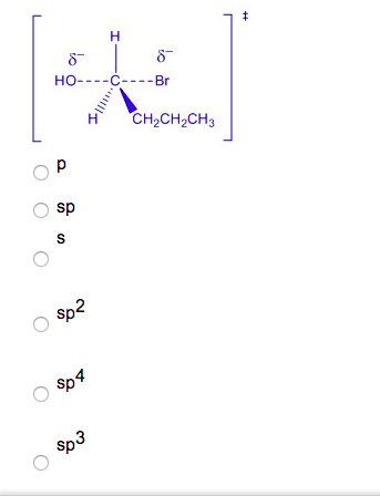 Solved A transition state for an SN2 reaction is shown. | Chegg.com