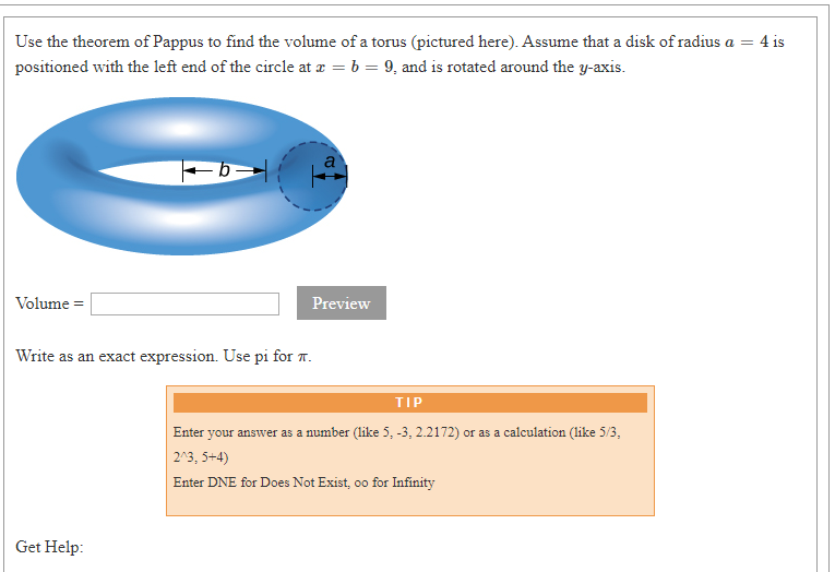 Solved Use the theorem of Pappus to find the volume of a | Chegg.com
