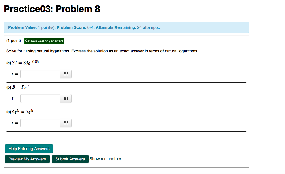 Solved Practice03: Problem 8 Problem Value: 1 point(s). | Chegg.com