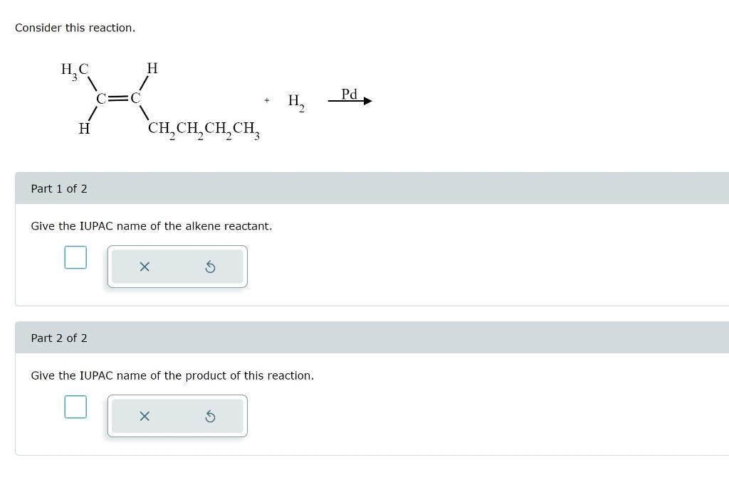 Solved Consider this reaction. CH3CH=CHCH2CH2CH2CH3+Cl2→ | Chegg.com