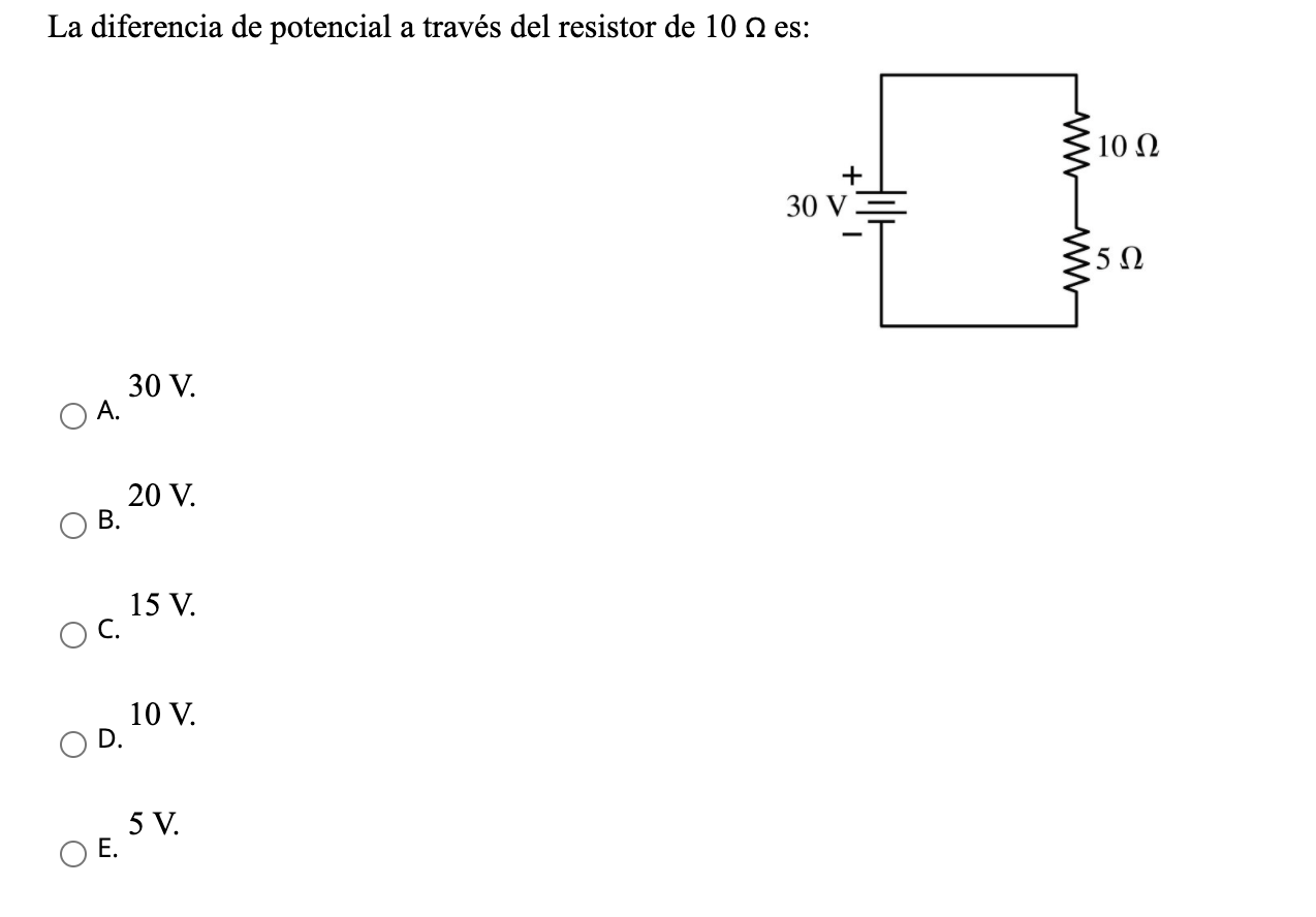 Solved The potential difference across the 10 Ω resistor | Chegg.com