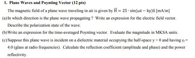 Solved this is an electro magnatic question please solve | Chegg.com