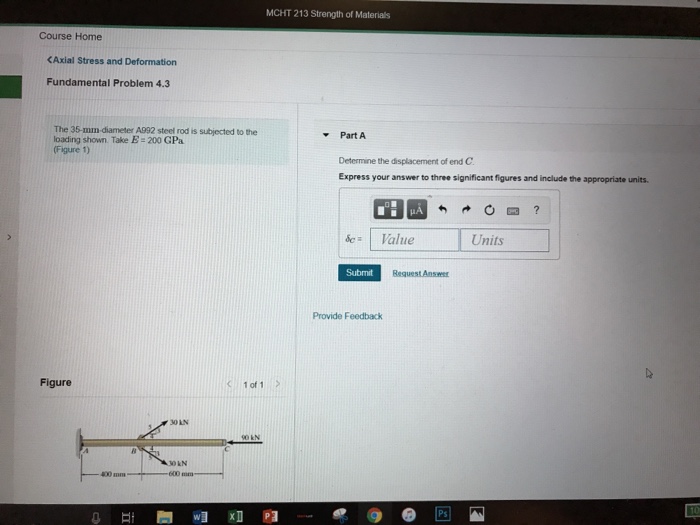 Solved MCHT 213 Strength of Materials Course Home Axial | Chegg.com