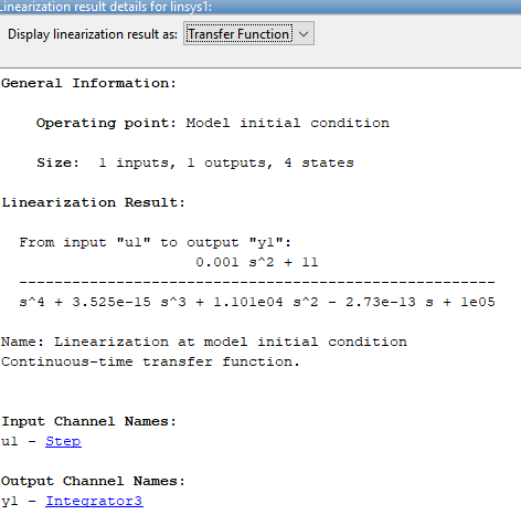 Solved Hi! I'm trying to linearize model using Simulink | Chegg.com