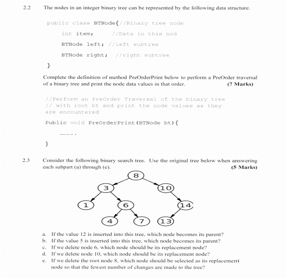 Solved Please help with Binary Tree Question in Java | Chegg.com