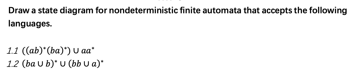 Solved Draw a state diagram for nondeterministic finite | Chegg.com