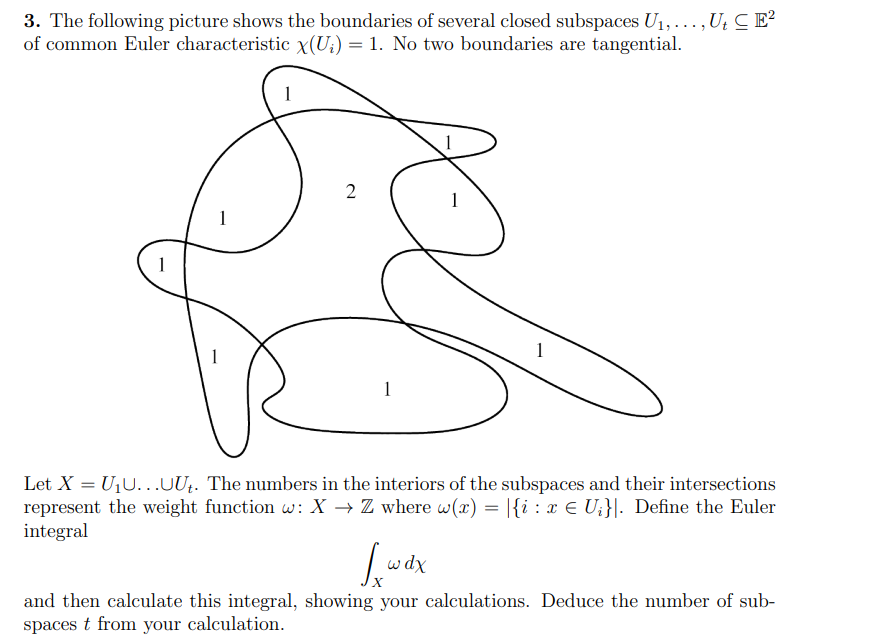Solved 3. The following picture shows the boundaries of | Chegg.com