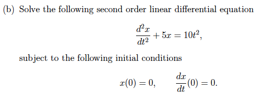 Solved How to solve this without using Laplace Transforms, | Chegg.com