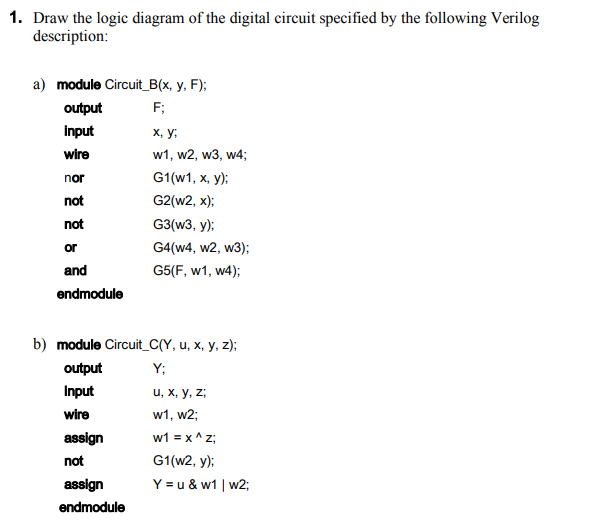 Solved 1. Draw the logic diagram of the digital circuit | Chegg.com