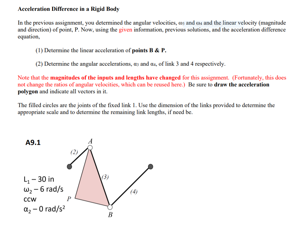 Acceleration Difference in a Rigid Body In the | Chegg.com