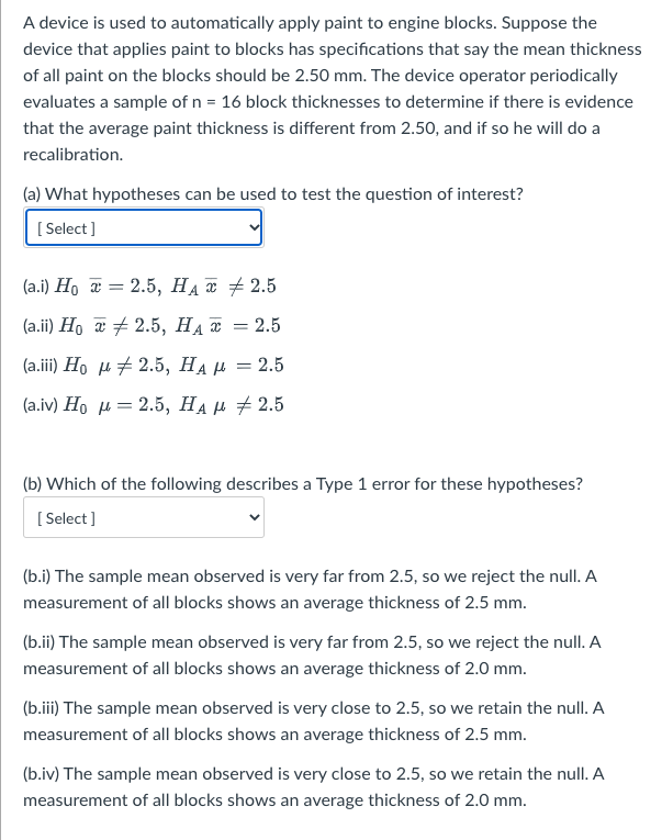 Solved A device is used to automatically apply paint to | Chegg.com